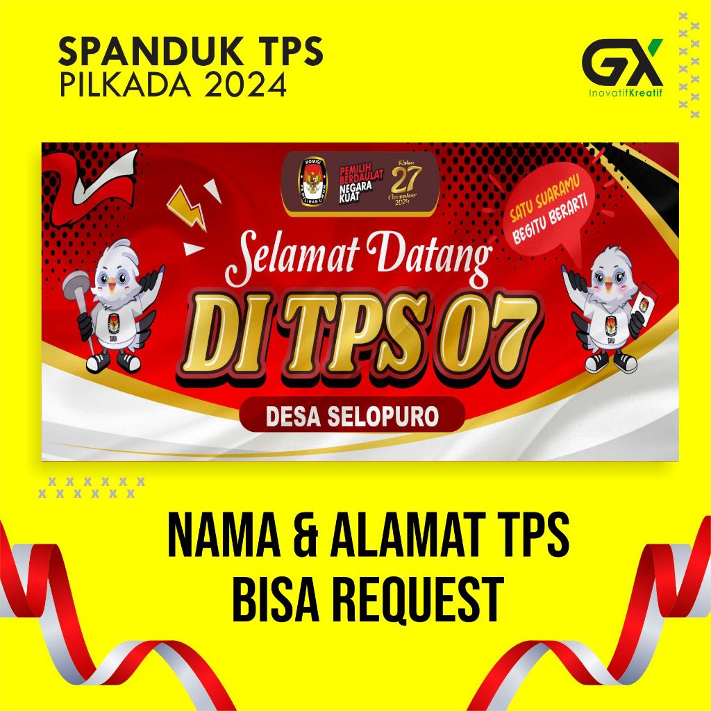 Jual Spanduk Selamat Datang di TPS - banner PILKADA 2024 | Shopee Indonesia