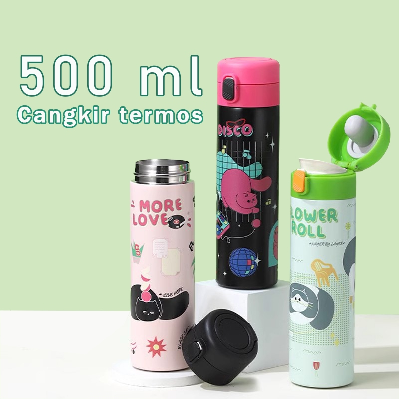 Jual termos wisata travel cangkir termos baja tahan karat 500ML Botol ...