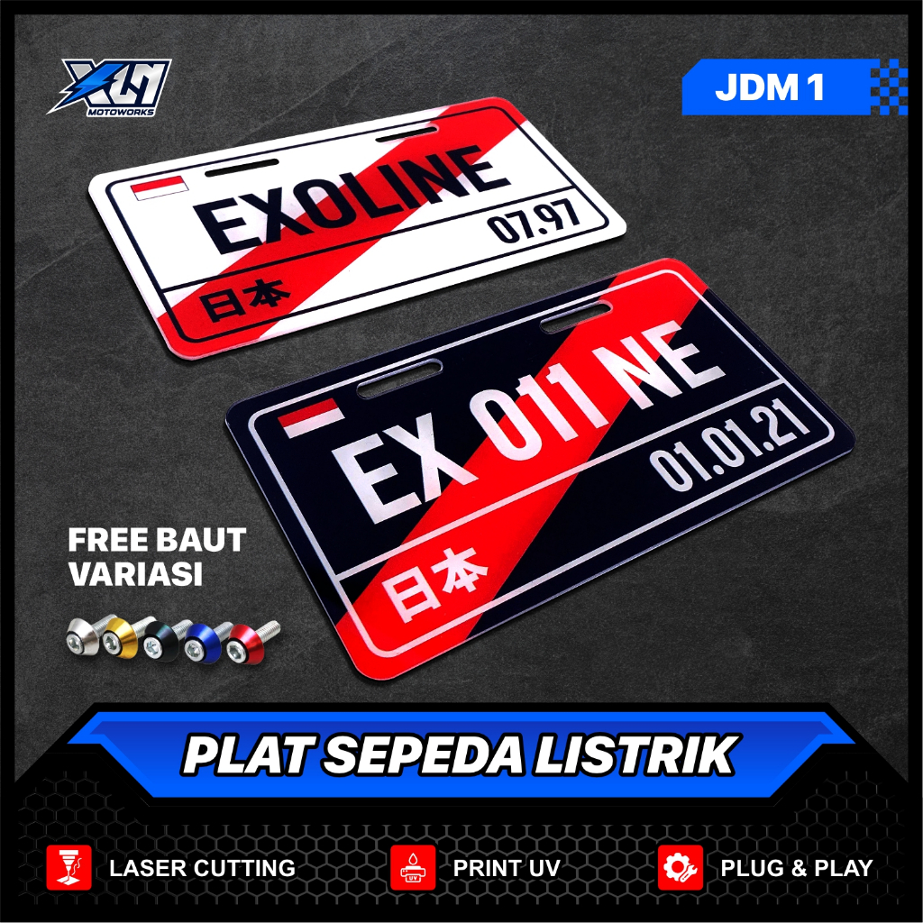 Jual Plat Nomor Custom Sepeda Listrik Aksesoris Sepeda Motor Keren ...