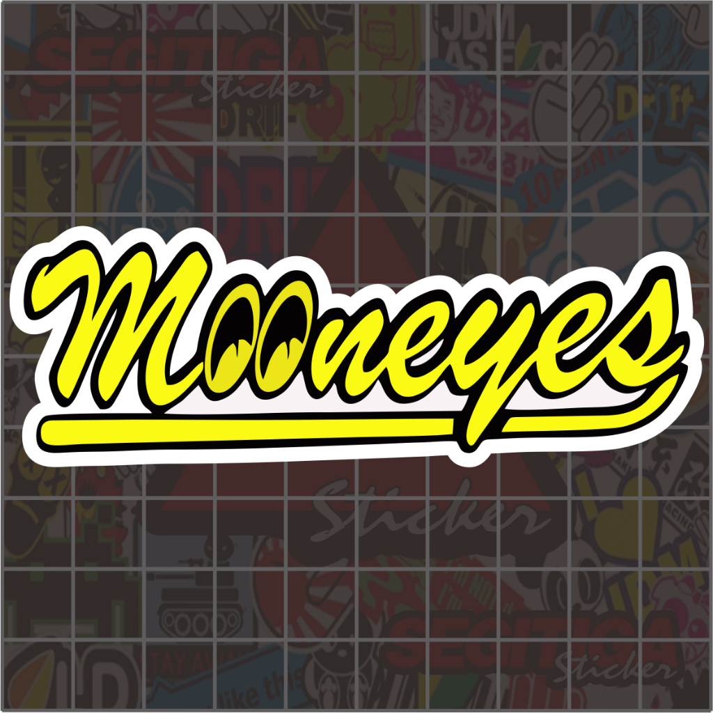 Jual Printing Sticker Mooneyes Teks Ukuran 8cm Laminasi Glossy | Shopee ...