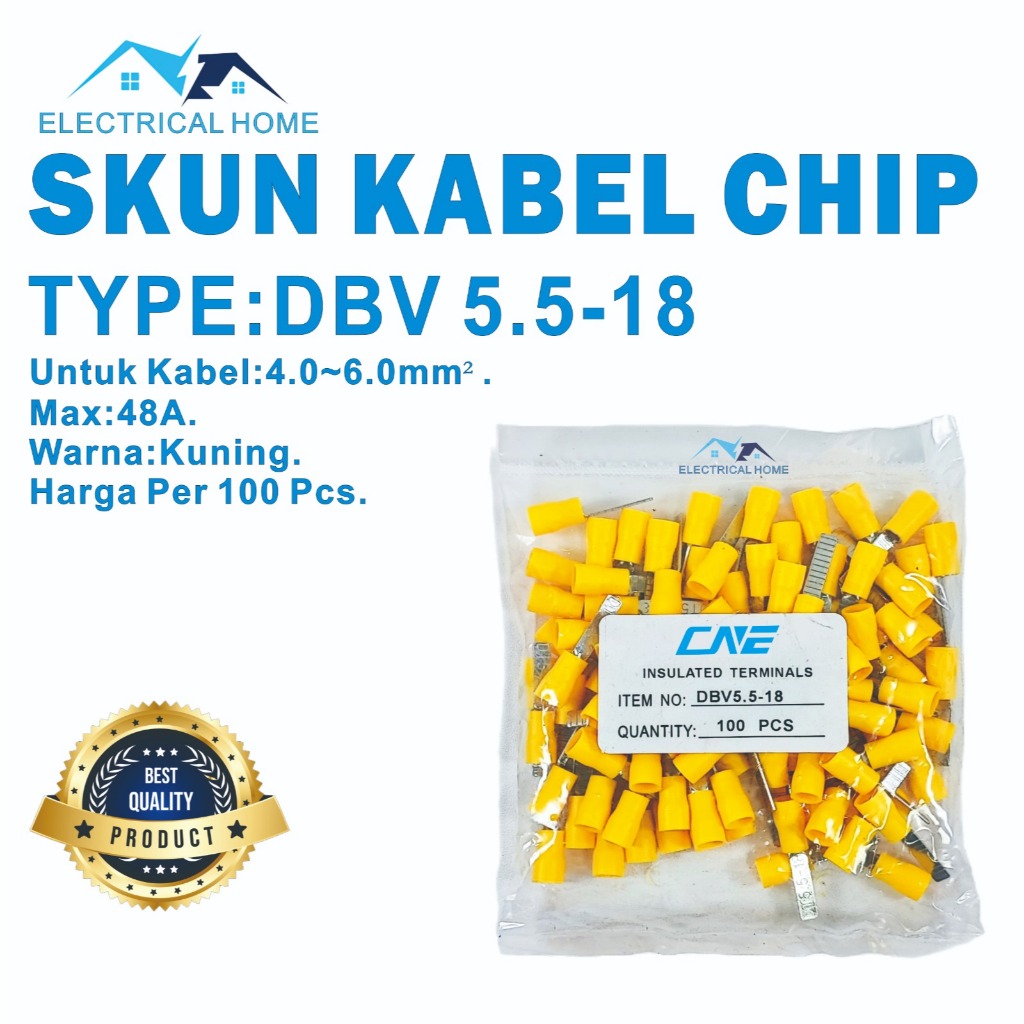 Jual SKUN KABEL CHIP DBV 5.5-18 KUNING | Shopee Indonesia