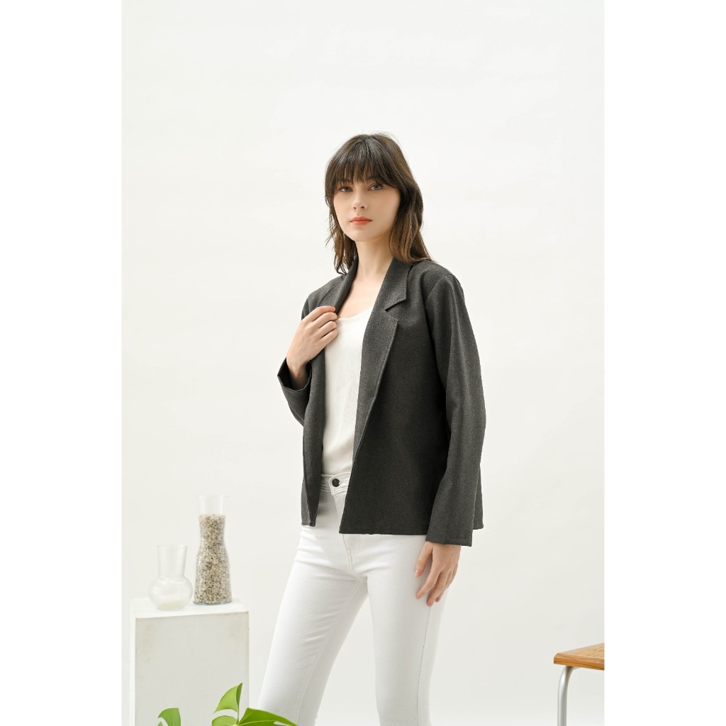 Jual IMMI - Renee basic blazer / outer wanita (550 Linen) | Shopee Indonesia