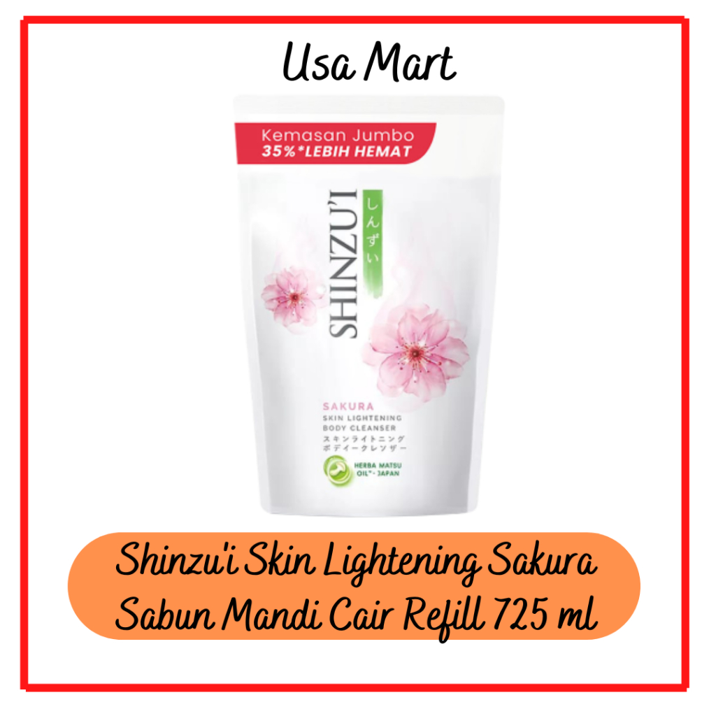 Jual SHINZU'I Sakura Skin Lightening Body Cleanser Refill 725 ml ...