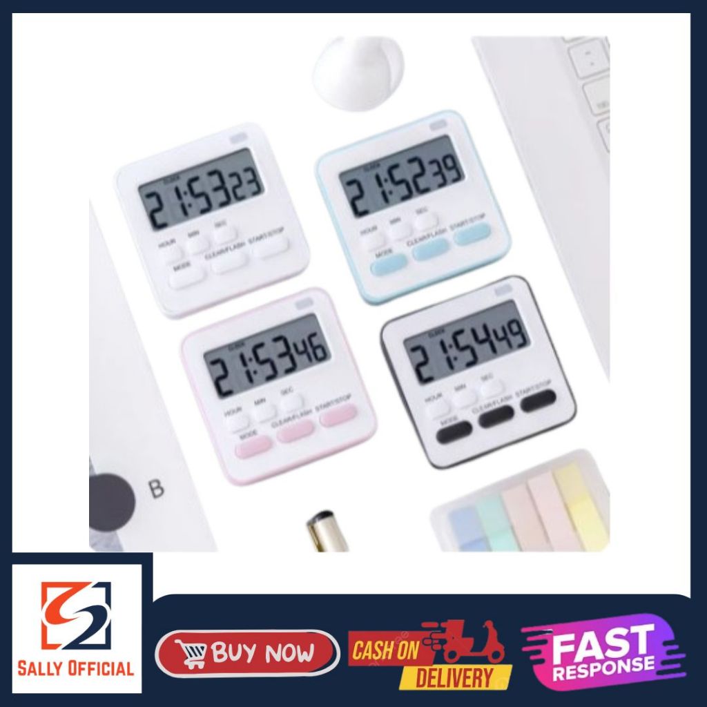 Jual Timer Dapur Digital 206B LCD Alarm Cooking Kopi Kue Roti Kitchen ...