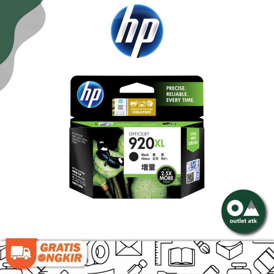 Jual HP Ink Cartridge 920 XL Black - Tinta Printer HP Officejet ...