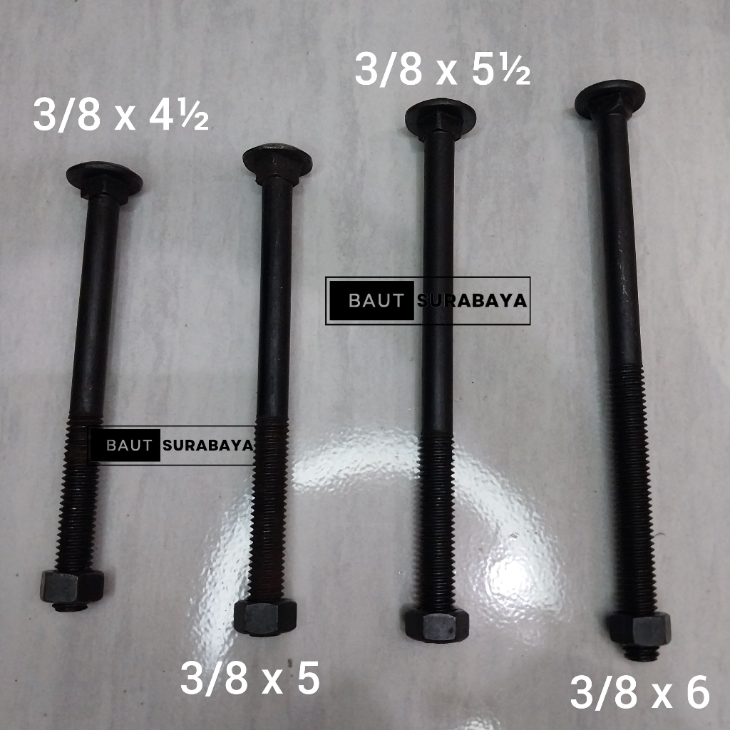 Jual 1 Dus Baut Mur CB 3/8 baut mur kunci 14 baut bak truk baut pagar ...
