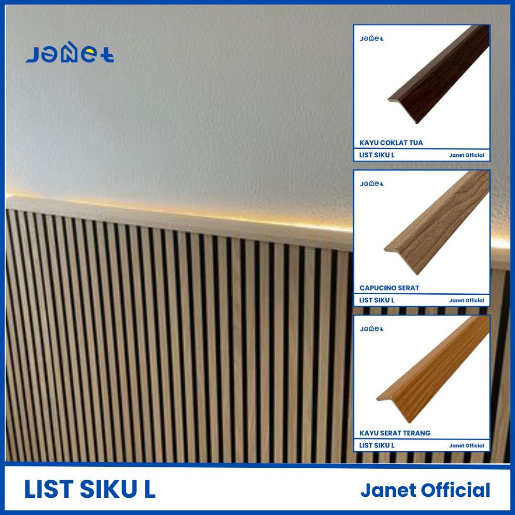 Jual List Siku 295cm Wall Panel Penutup WPC Woodpanel 24mm X 24mm JANET ...