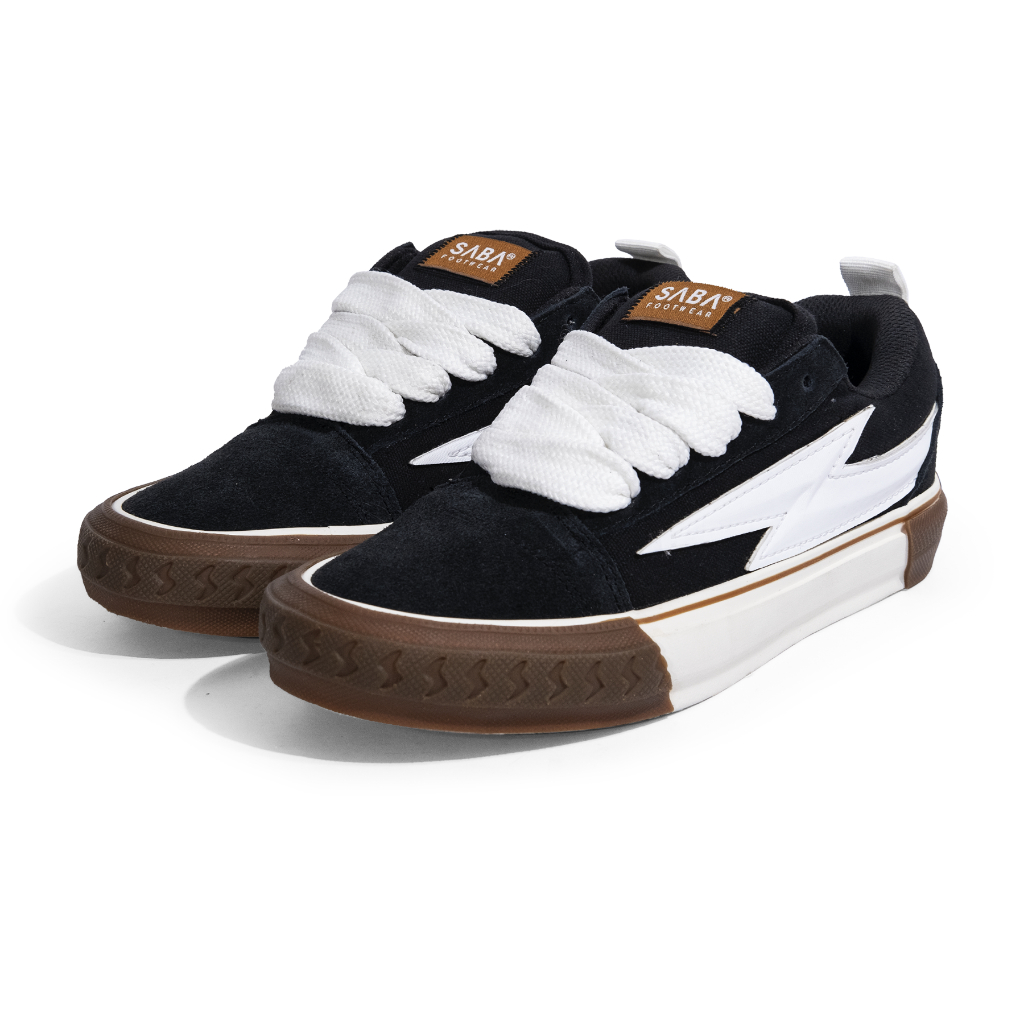 Jual SABA Zenix Pro Black White Dark Gum - Sepatu Sneakers Pria Wanita ...