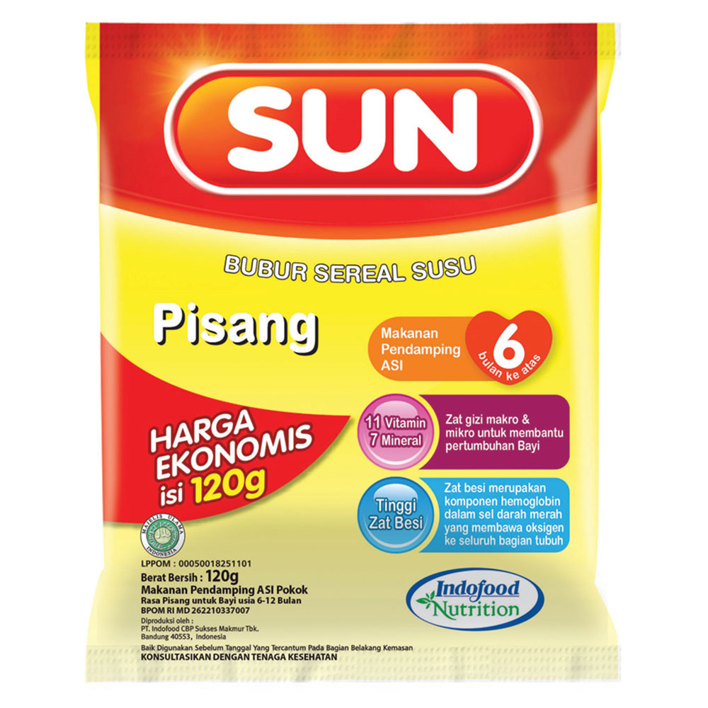 Jual Sun Bubur Bayi Ekonomis Pisang 120 g | Shopee Indonesia