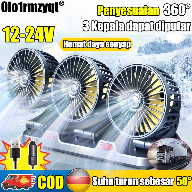 Jual Suhu turun sebesar 50° 0lo1rmzyqt Kipas angin mobil 12/24volt Tiga ...