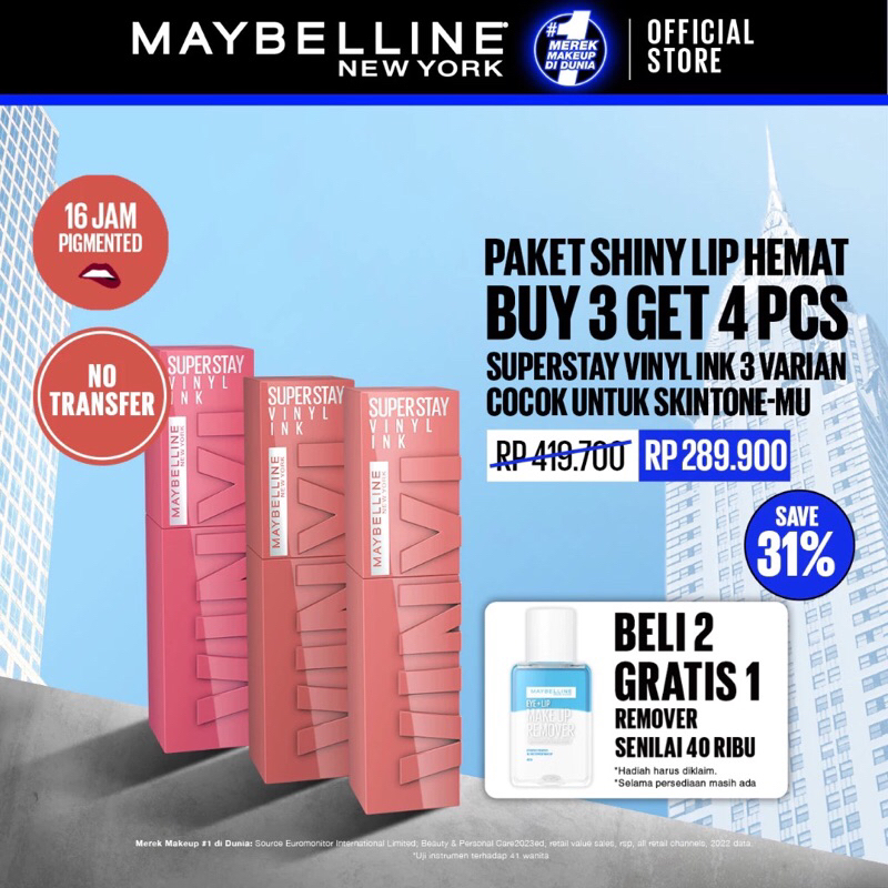 Jual maybelline superstay vinyl ink shade lippy dan captivatedd( masihh ...