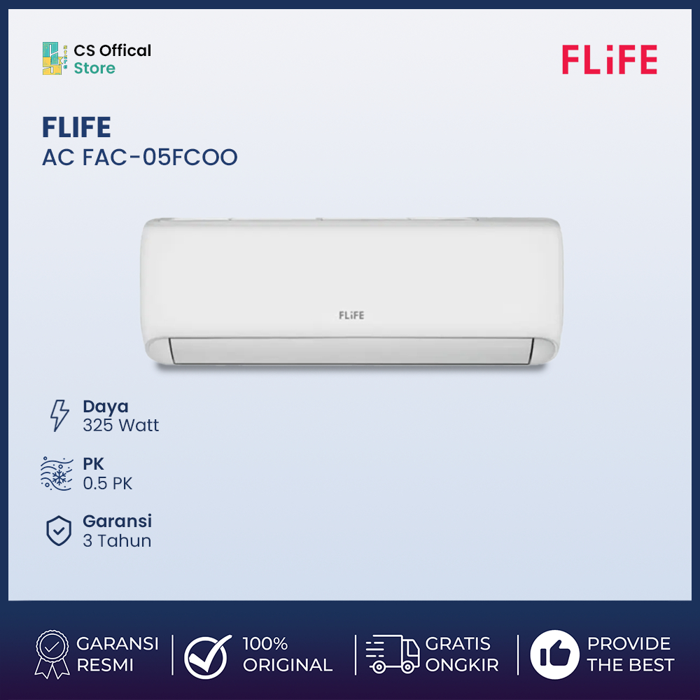 Jual FLIFE AC LOW WATT 0.5PK - FAC-05FMOO - Putih (Unit Indoor ...