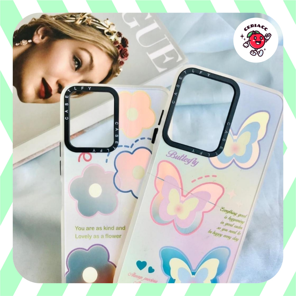 Jual New! So Cool Butterfly and Flower Hologram Printing case redmi 13 ...