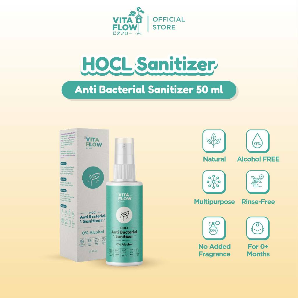 Jual Vitaflow HOCL Anti Bacterial Sanitizer 50 ml | Shopee Indonesia