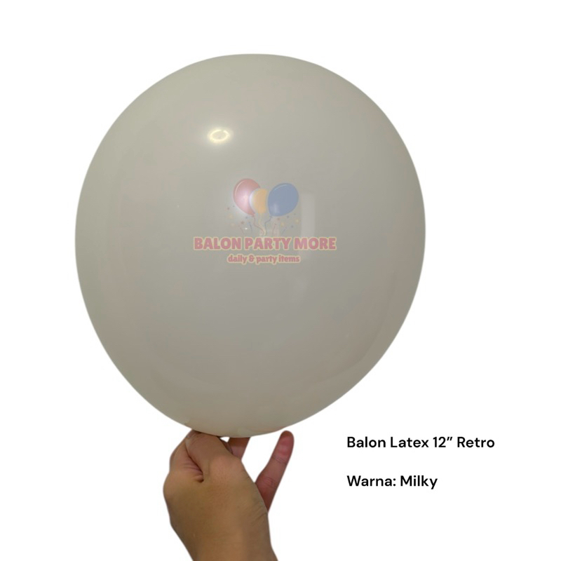 Jual [MILKY RETRO 1 PACK ISI 100PCS] Balon Doff 12” Milky Retro Vintage ...