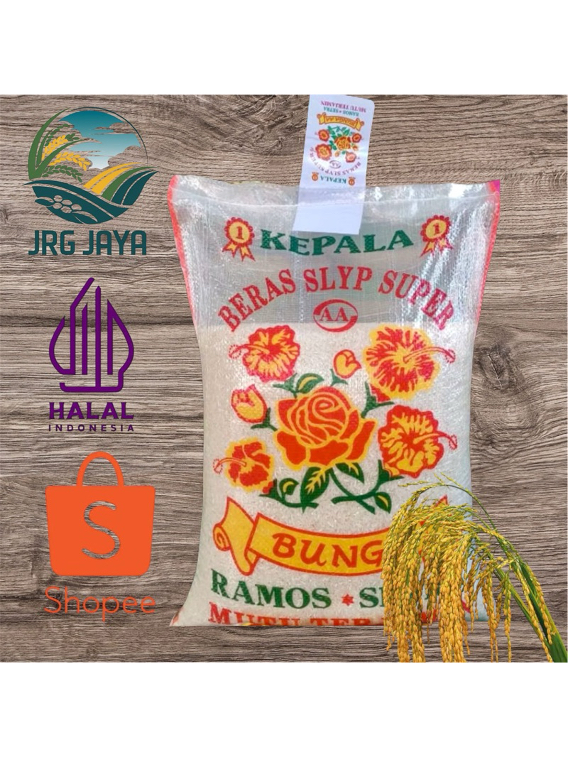 Jual Beras cap Ramos Bunga enak 5kg 10kg 20kg 25kg Termurah | Shopee ...