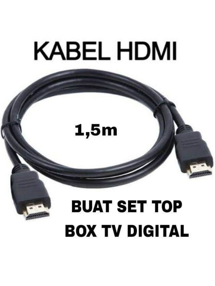 Jual KABEL HDMI KE HDMI HITAM PANJANG 1,5M 2M 3M 5METER HIGHT QUALITY | Shopee Indonesia