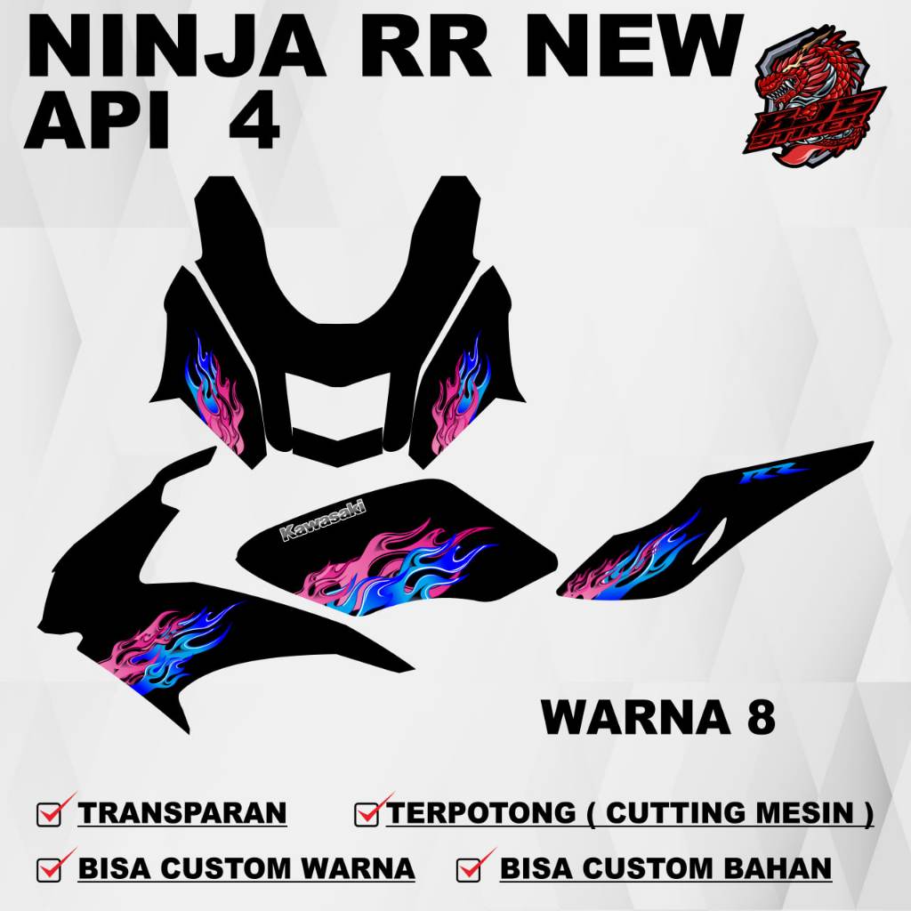 Jual Striping Ninja RR New kawasaki RR New api 6 - stiker sticker decal ...
