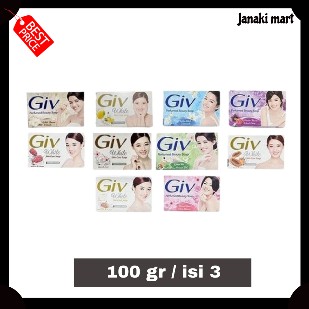 Jual GIV sabun mandi batang 100 gr / bar soap isi 3 - all variants ...