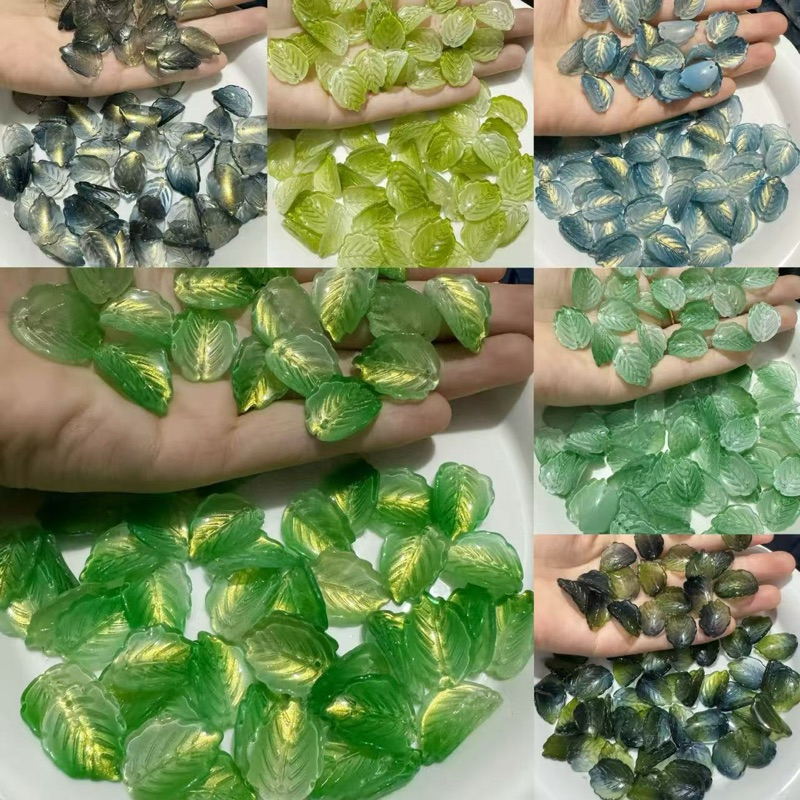 Jual BeadsBaby88 Manik Mote Glass Beads Daun Mawar Gradasi cocok untuk ...