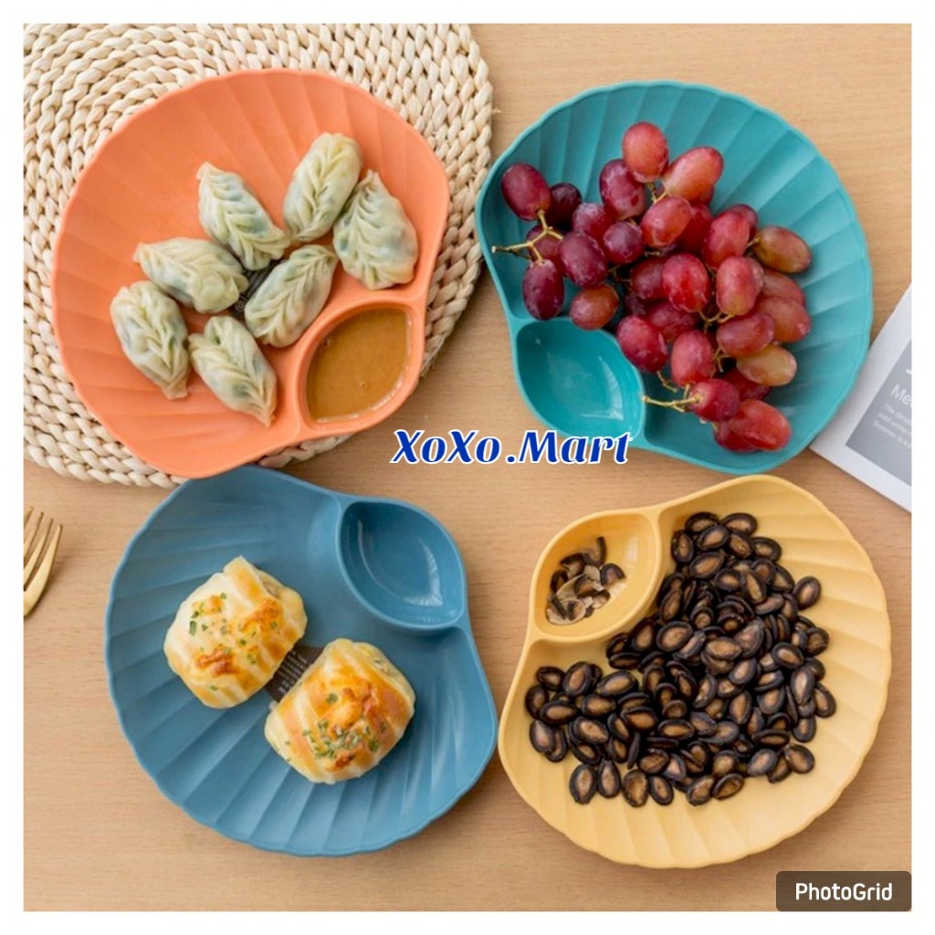 Jual Piring Plastik Bentuk Kerang 2 in 1 / Piring Kerang 2 in 1/ Piring ...