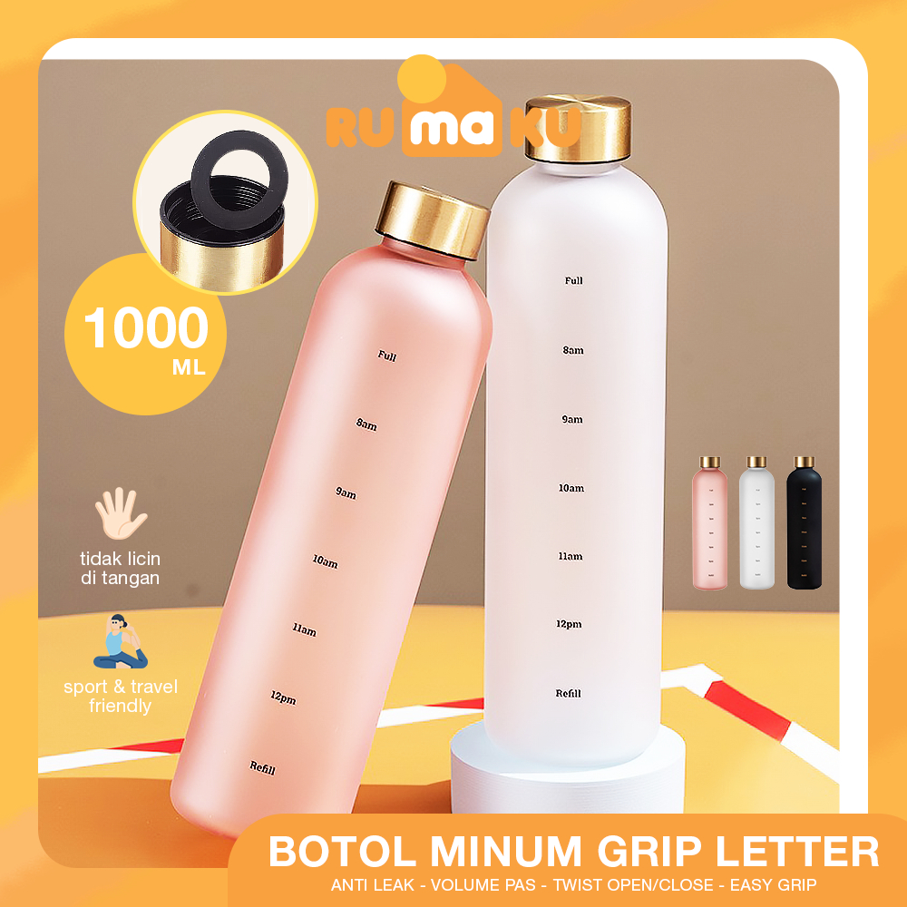 Jual Rumaku Tumbler 1 Liter Botol Air Minum Estetik Premium Korean ...