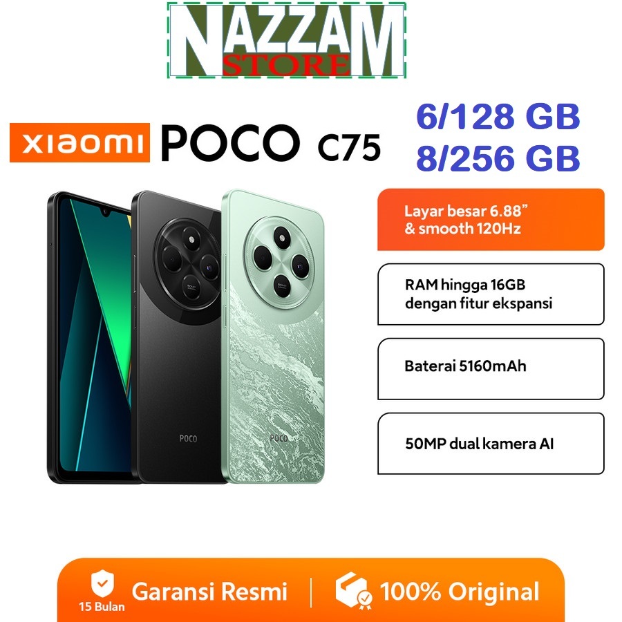 Jual Xiaomi Redmi 14C | POCO C75 6/128 8/256 GB Garansi Resmi Xiaomi Indonesia | Shopee Indonesia