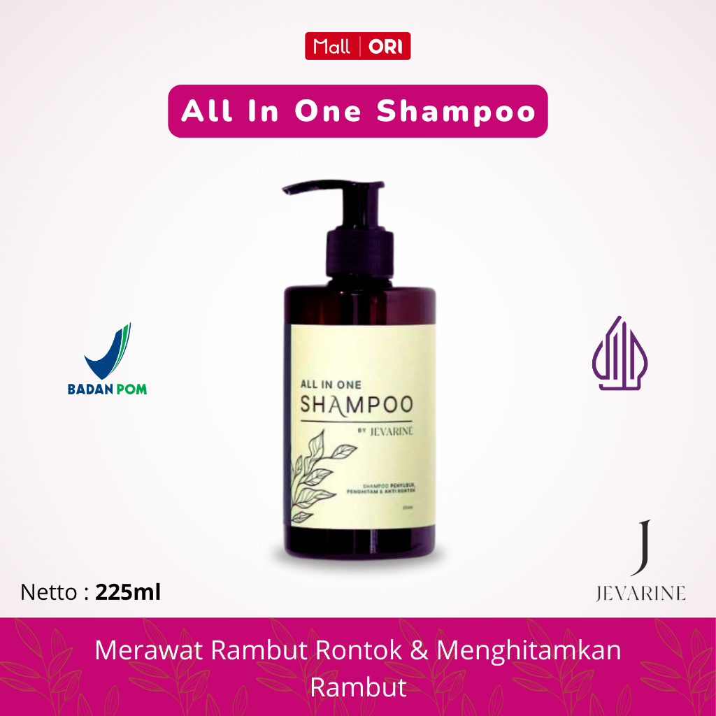 Jual Jevarine Shampoo All In One Penyubur Penghitam Dan Mengatasi Rambut Rontok 250ml Original ...