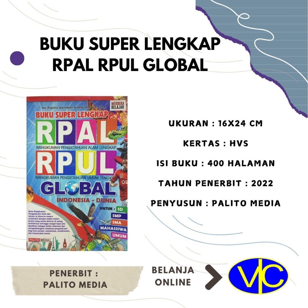 Jual Buku Super Lengkap Rpal Rpul Global - Palito Media | Shopee Indonesia