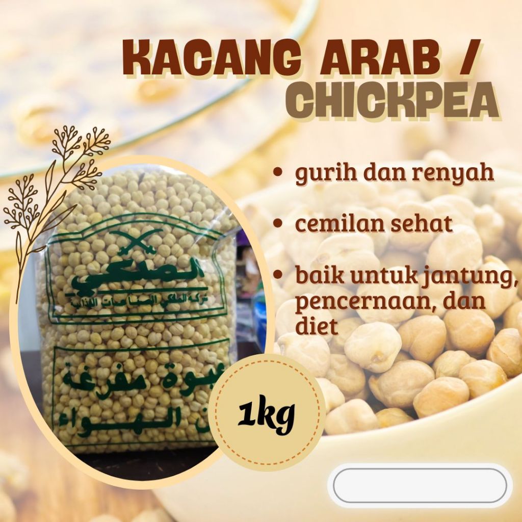 Jual Kacang Arab Chickpea kemasan 1kg | Shopee Indonesia