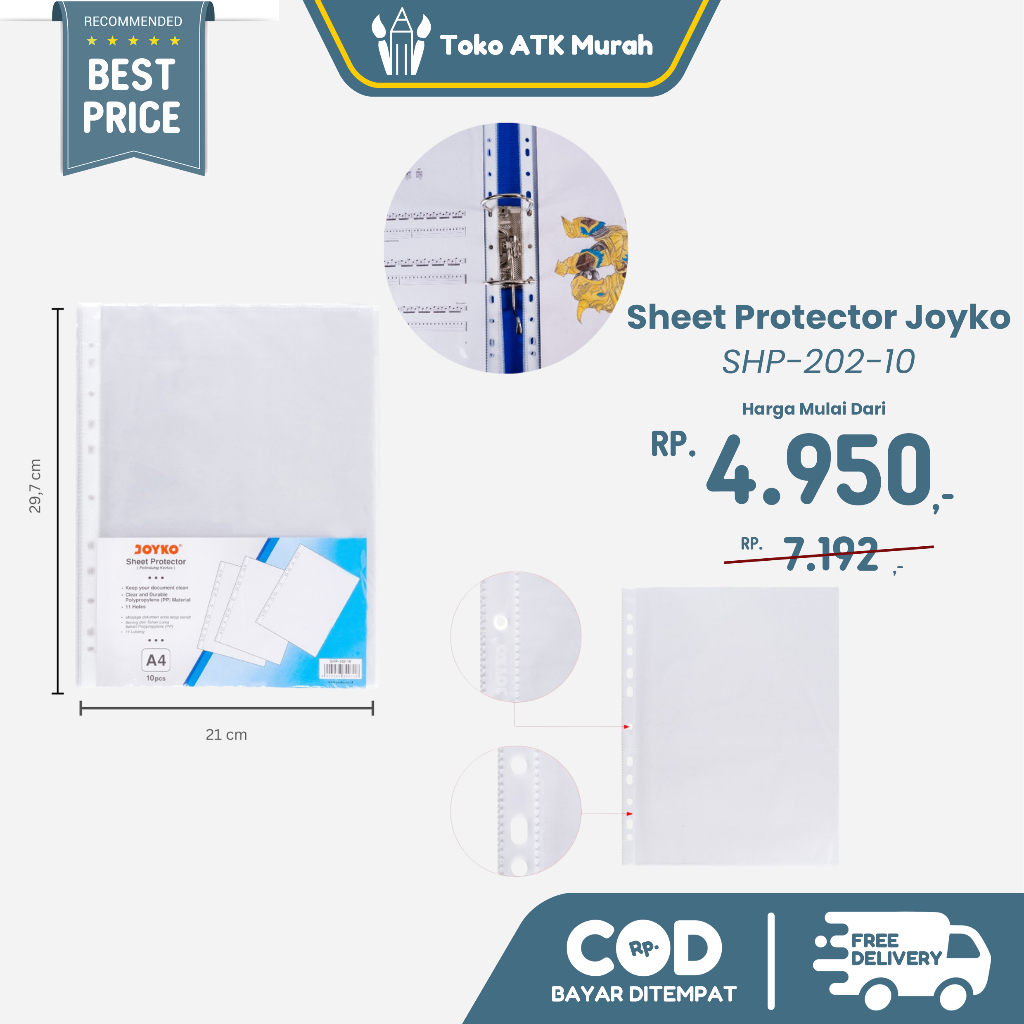 Jual Map Plastik Sheet Protector Joyko SHP-202-10 | Shopee Indonesia