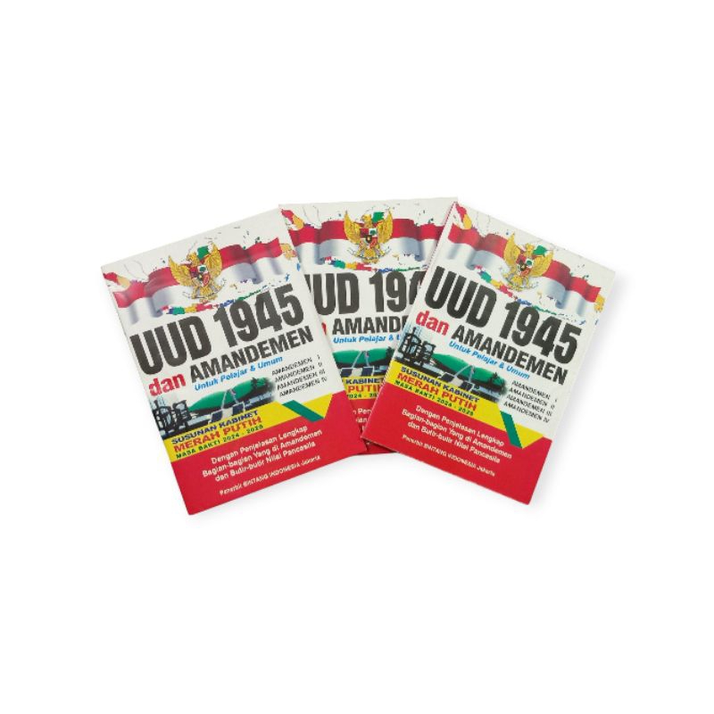 Jual BUKU UUD 1945 DAN AMANDEMEN SUSUNAN KABINET MERAH MASA BAKTI 2024-2029 | Shopee Indonesia