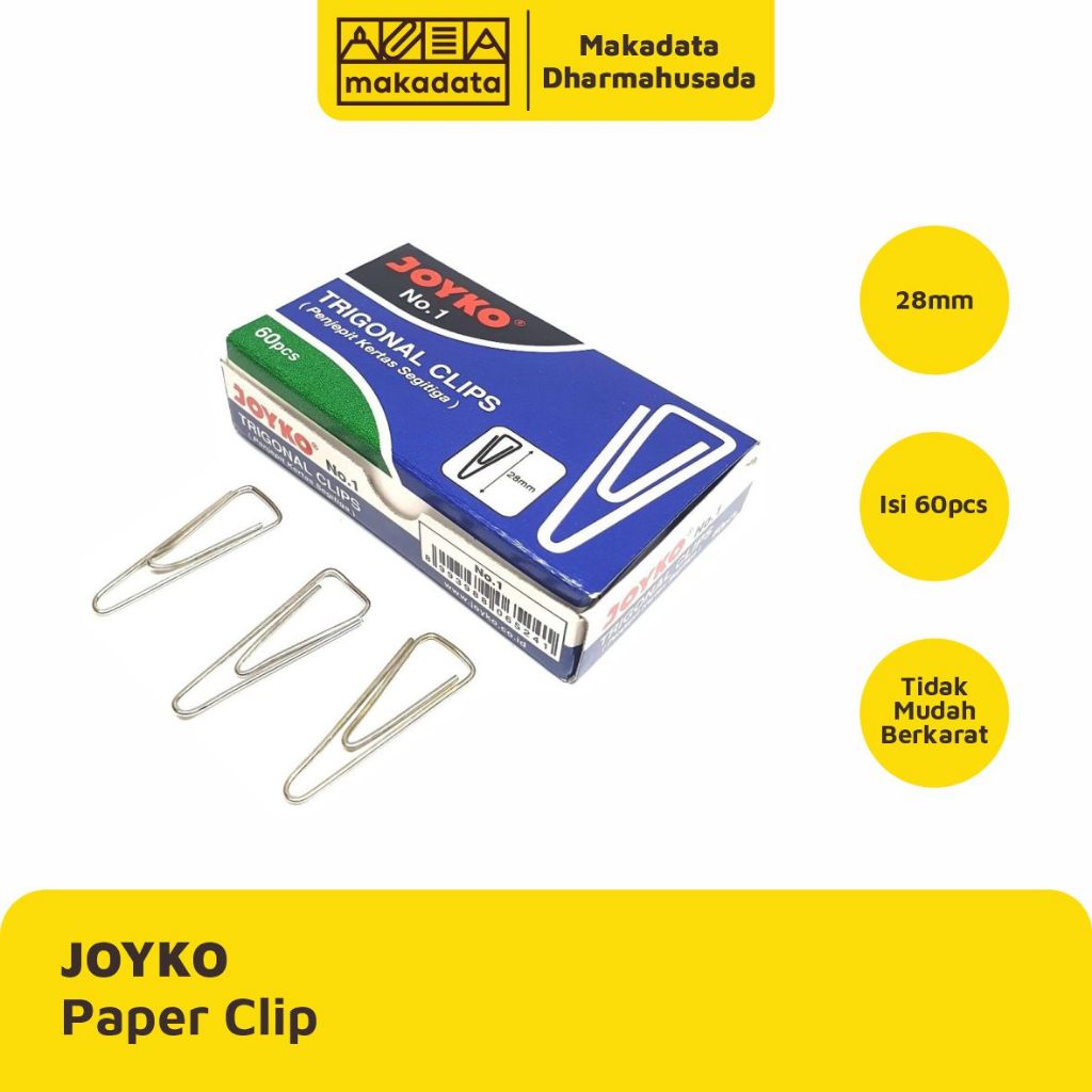 Jual PAPER CLIP | KLIP PENJEPIT KERTAS JOYKO NO.1 (1 PCS) | Shopee ...