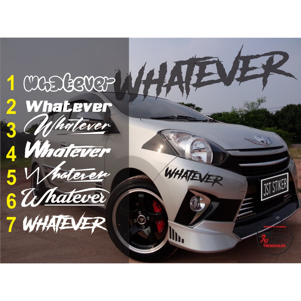 Jual Stiker mobil cutting sticker whatever motor sepeda bemper kaca kap ...