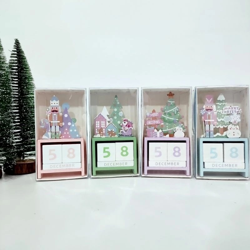 Jual Kalender Kayu Christmas Tree Pajangan Kalender Natal Aesthetic ...