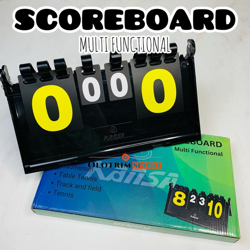 Jual ScoreBoard Papan Score KANSA Badminton, Volly, Tenis, Track and Field Skor Original ...