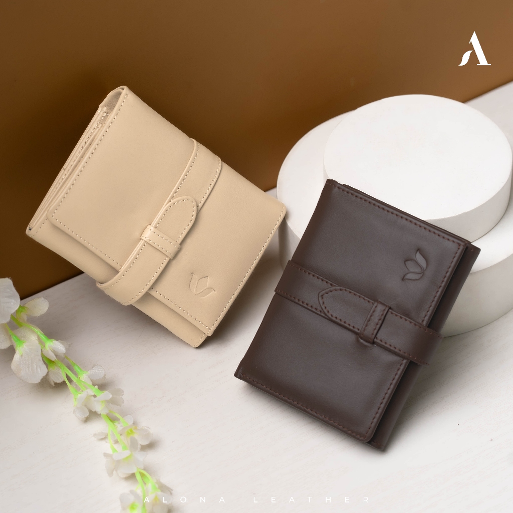 Jual Alona Leather Dompet Lipat Wanita Mini Kulit Asli Isyana Wallet ...