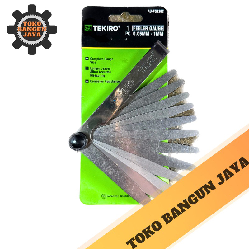 Jual TEKIRO FEELER GAUGE 0.05MM-1MM SETTING KLEP STEL KLEP | Shopee ...
