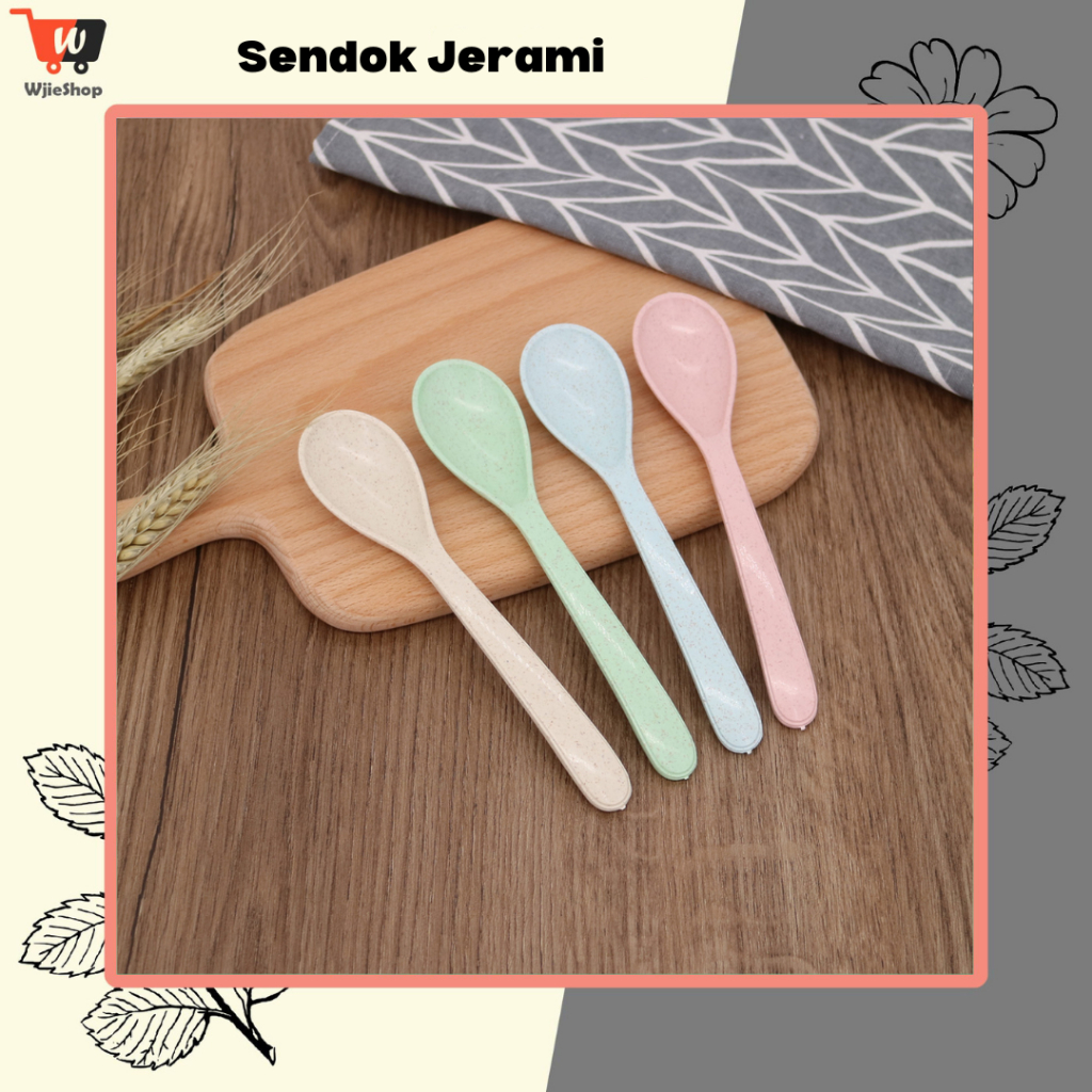Jual Sendok Makan Jerami Gandum Sendok Plastik Serbaguna Paket Bundling ...