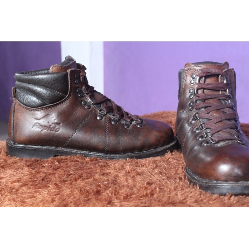 Jual sepatu boot high" Rapido" Kulit tebal tapak kokoh berat, size 41 ...