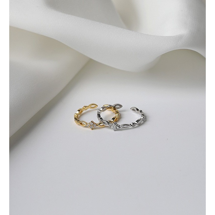 Jual Eyori Cora Women Rings 925 Sterling Silver - Cincin Permata Wanita Minimalis Simple Lapis ...