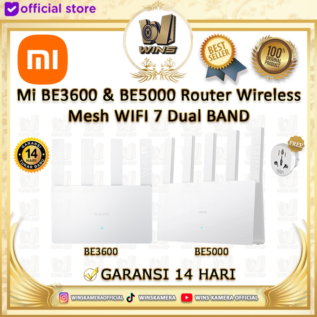 Jual Mi BE3600 & BE5000 Router Wireless Mesh WIFI 7 WIFI7 WIFI6 2.5G ...