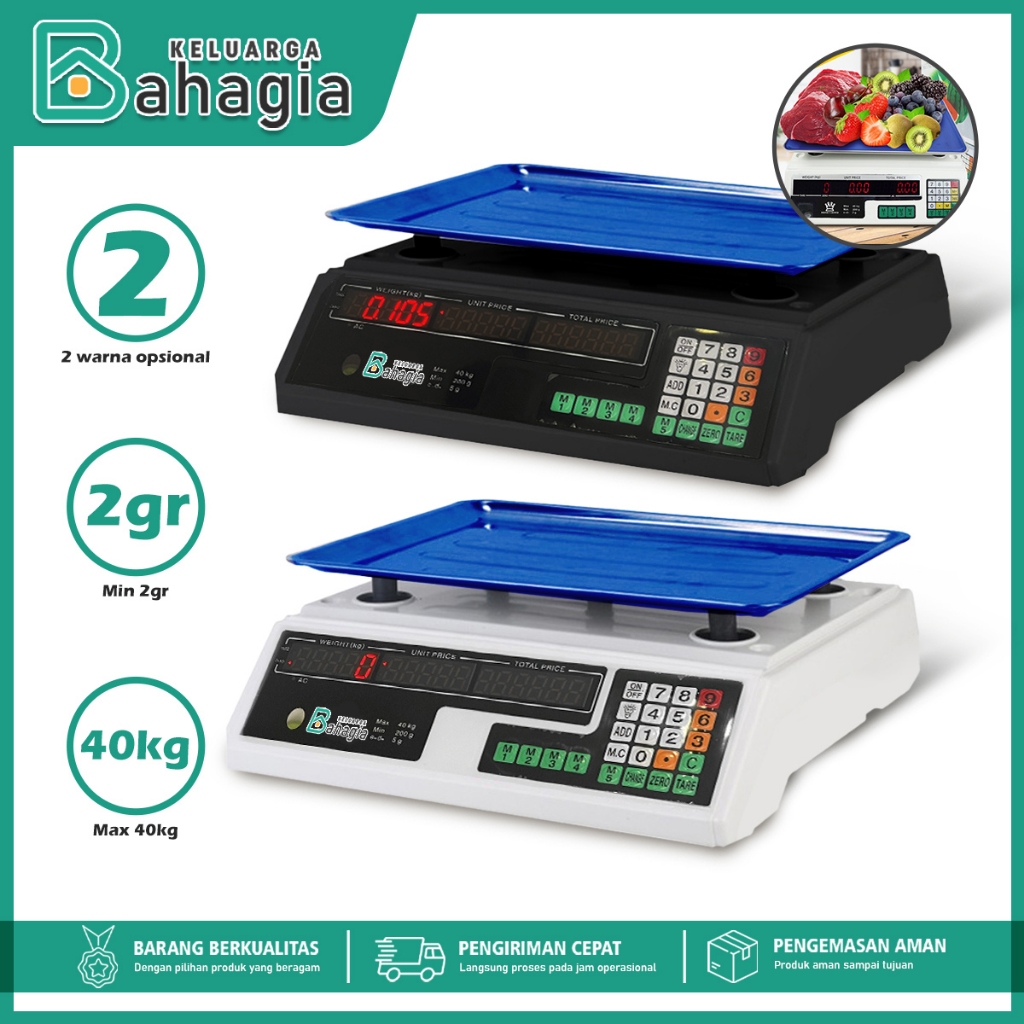Jual [KB] Timbangan Buah & Daging Double Display Digital Computing ...
