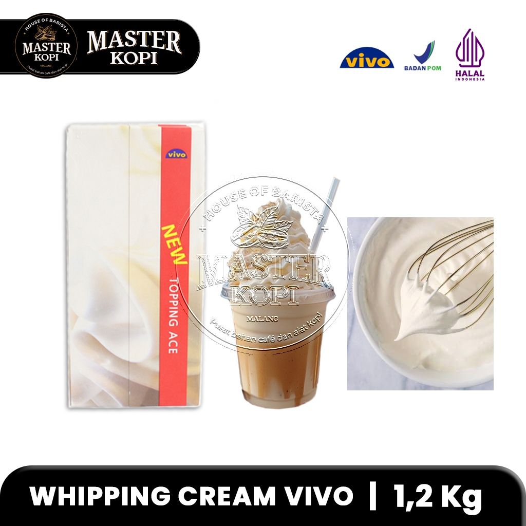 Jual Vivo Whipping Cream /Topping Ace Non Dairy 1,2kg KHUSUS INSTANT ...