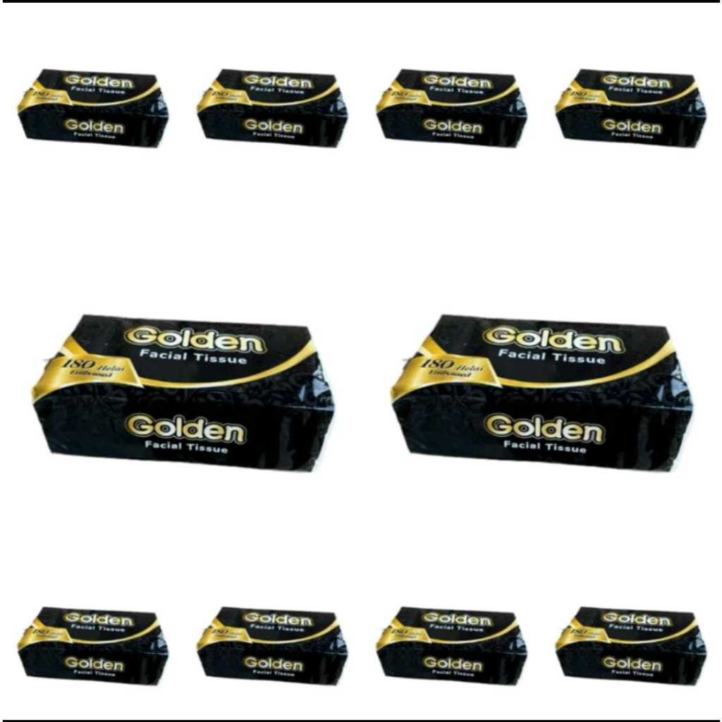 Jual Tissue Golden 180 helai paket 10 pcs - tisu wajah beremboss ...