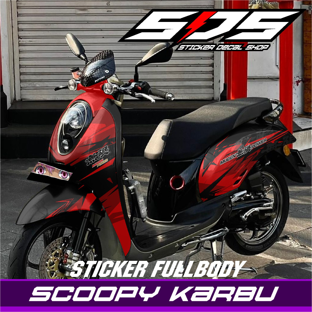 Jual ( COD ) TERBARU Stiker Decal Scoopy full body Dekal Sticker Scoopy Lama / Karbu Desain ...