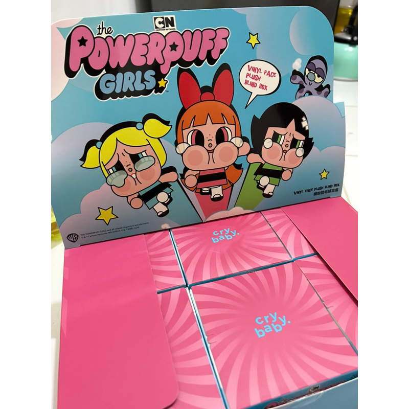 Jual CRY BABY x POWERPUFF GIRLS - Keychain Vinyl Plush Blind Box ...