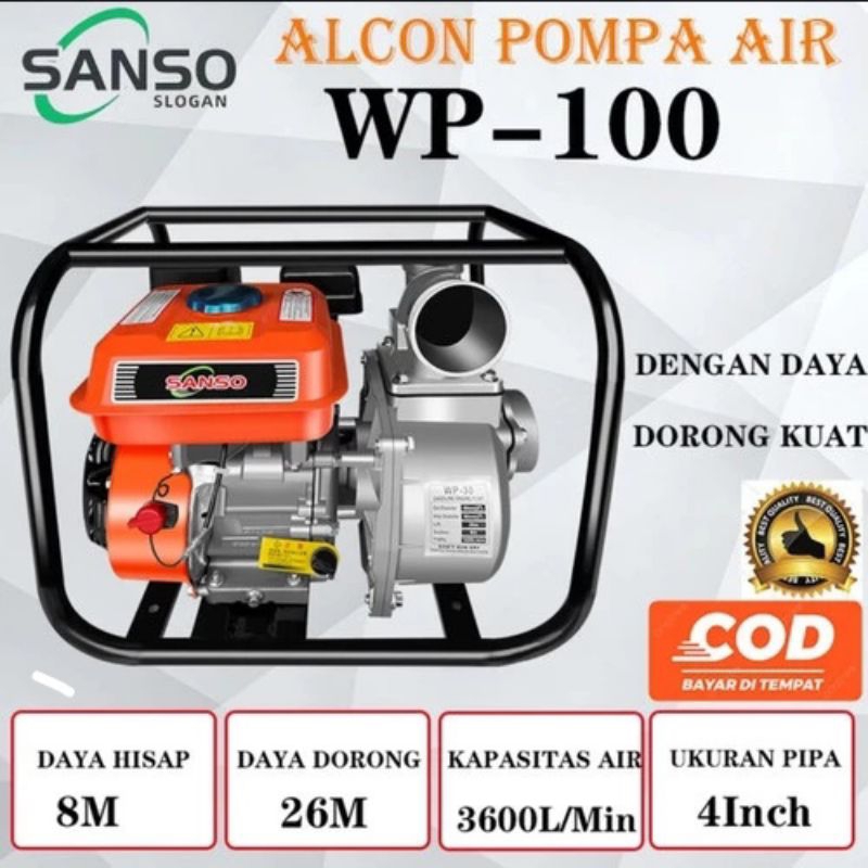 Jual SANSO WP-100 (4") POMPA IRIGASI SAWAH POMPA PERTANIAN | Shopee ...