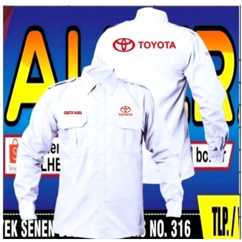 Jual kemeja Toyota baju Toyota seragam Toyota Pdh Toyota kemeja kerja ...