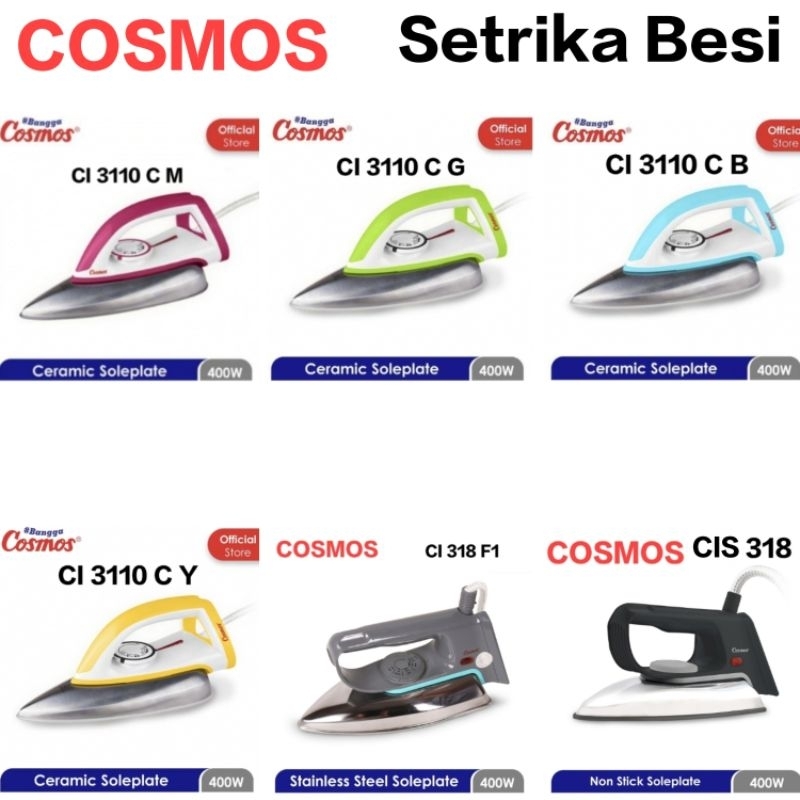 Jual Setrika Listrik Cosmos Besi Tapak Keramic Dan Stainless | Shopee ...